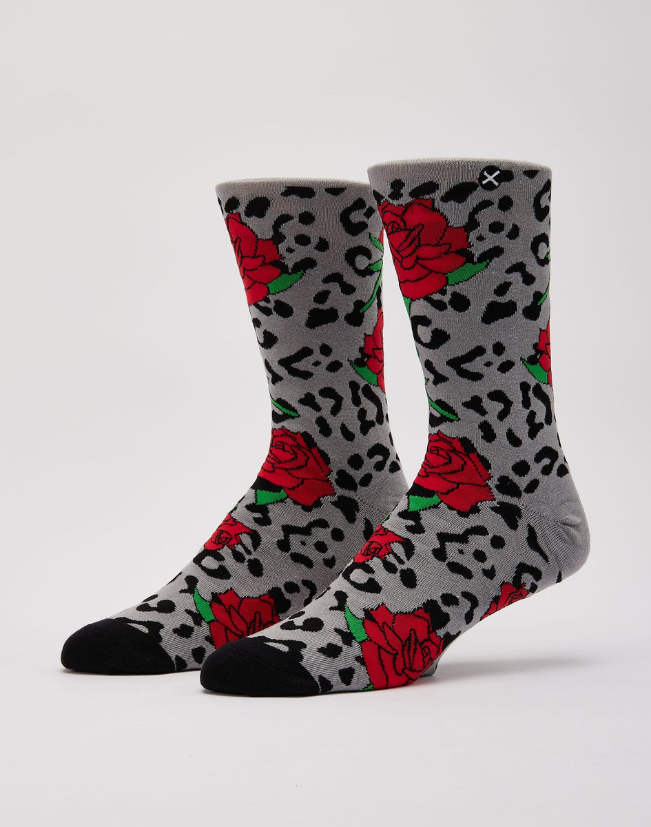 Odd Sox Leopard Roses Crew Socks – DTLR