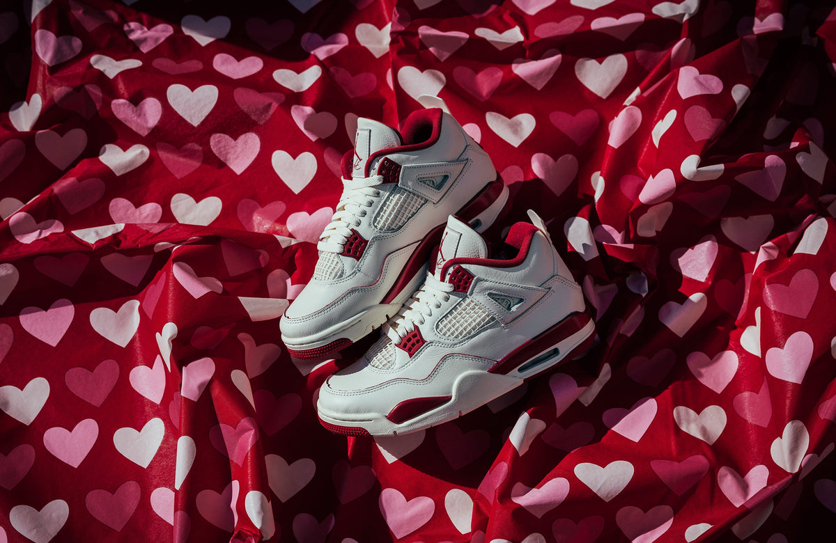 Celebrate V-Day with the Air Jordan 4 Retro “Pale Ivory and Tough Red ...