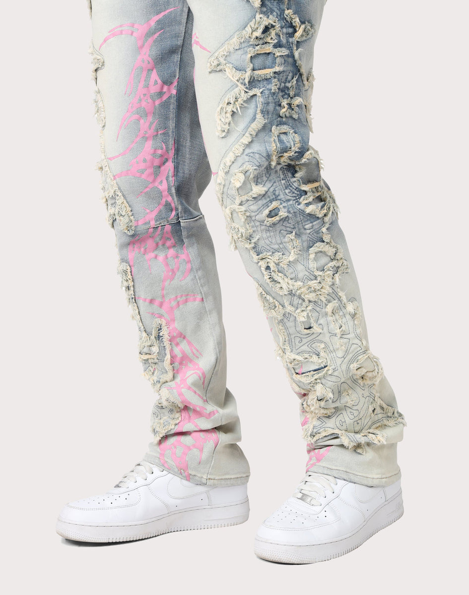 Grindhouse Slim Fit Thorn Frayed Denim Jeans – DTLR