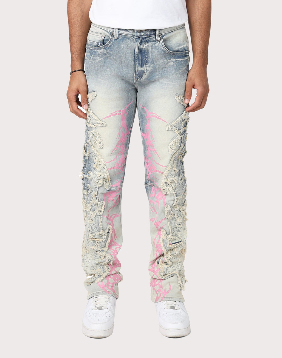 Grindhouse Slim Fit Thorn Frayed Denim Jeans – DTLR