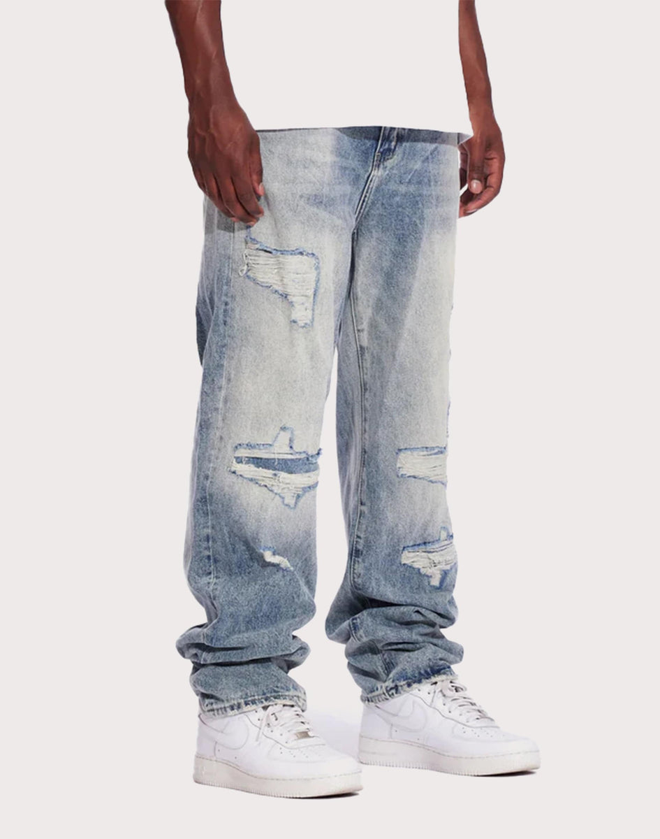 THE LEVERAGE Crysp Denim Pacific Slim Straight Jeans – DTLR
