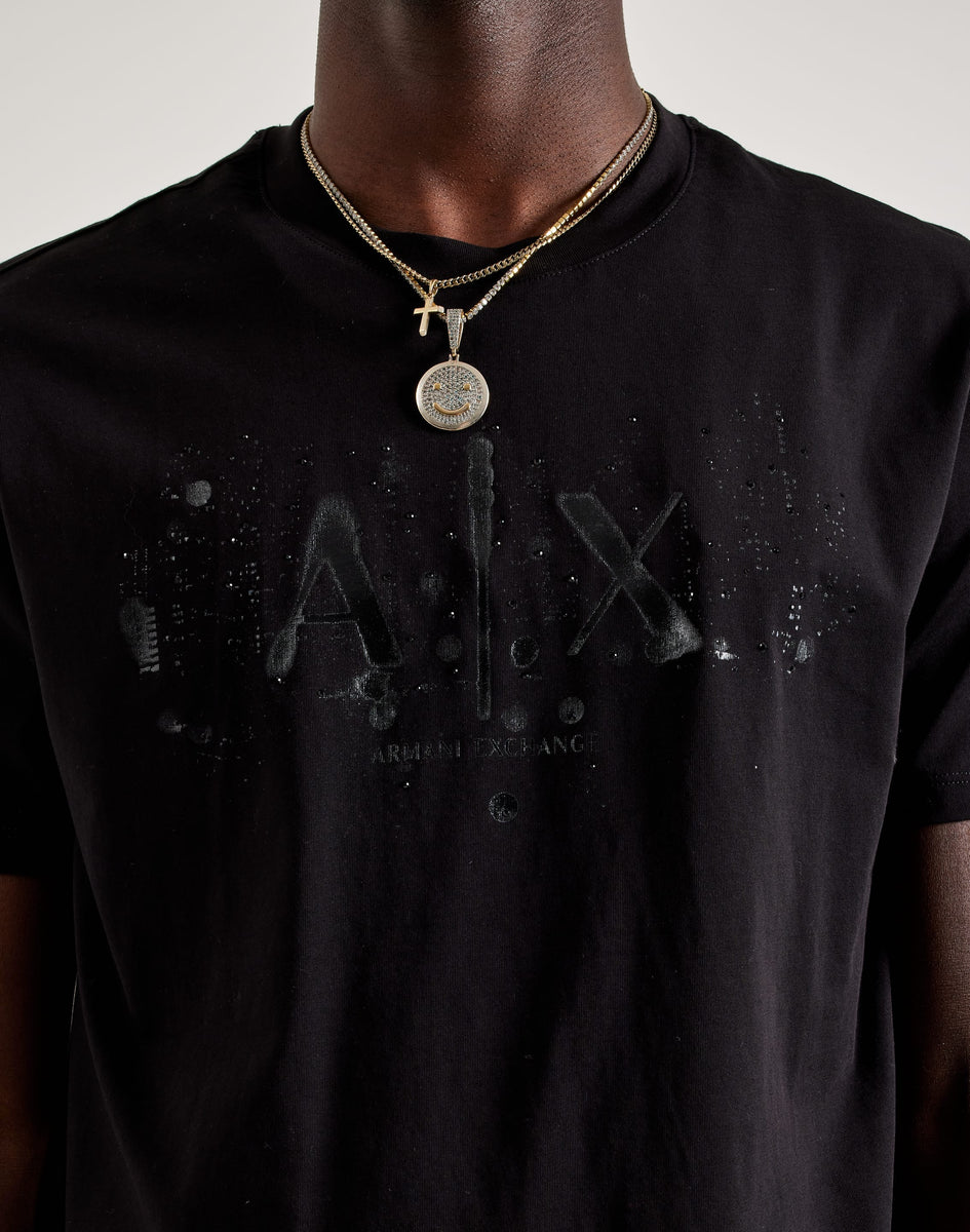 Armani Exchange Paint Splatter Logo Tee – DTLR