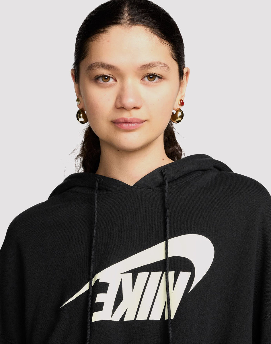 Nike Sportswear Oversized Fleece Pullover Crop Hoodie – DTLR