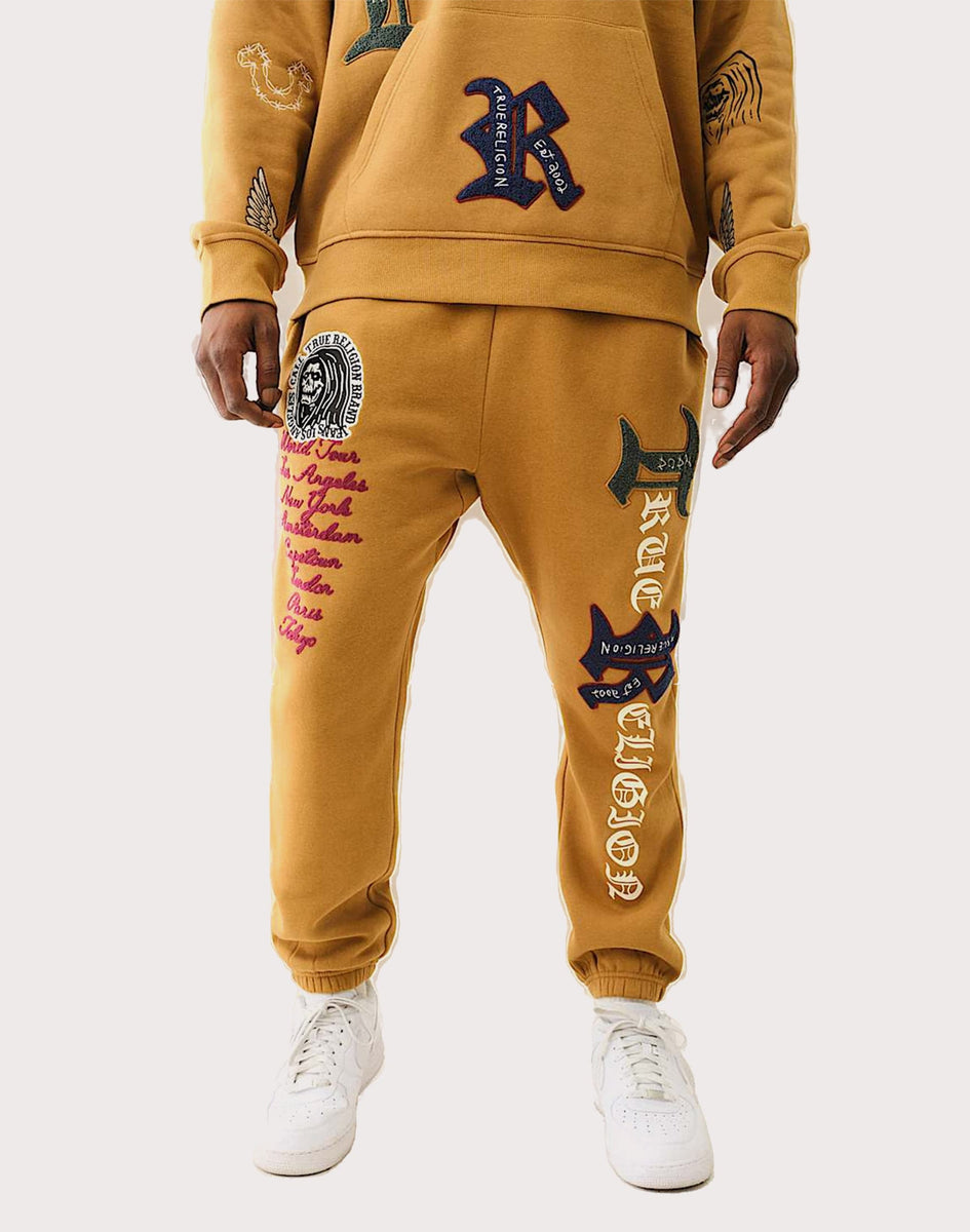 True Religion Logo Patch Embroidery Joggers – DTLR