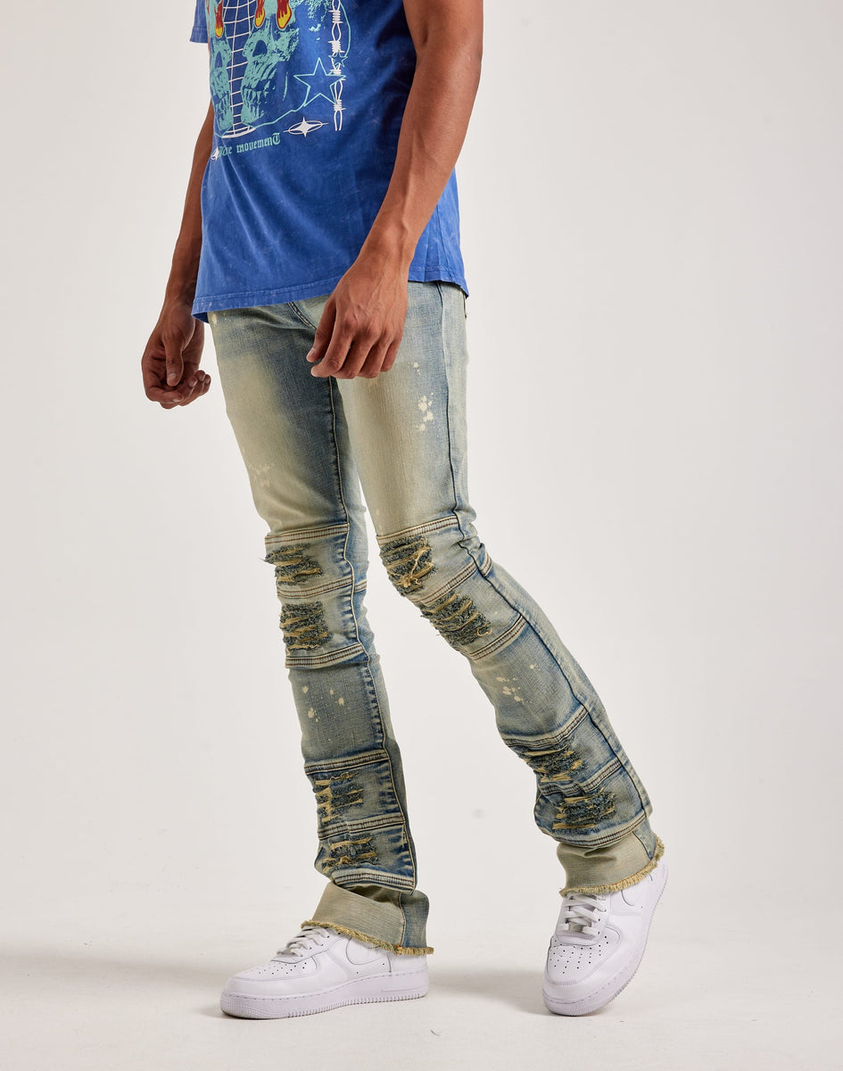 Kilogram Heavy Ripped Stacked Denim Jeans – DTLR
