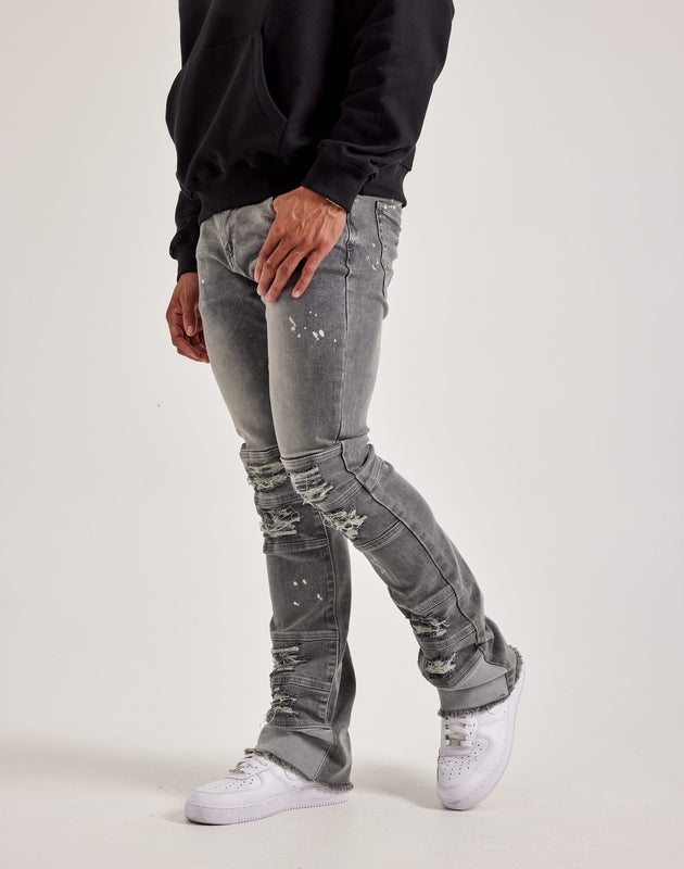 Kilogram Heavy Ripped Stacked Denim Jeans – DTLR