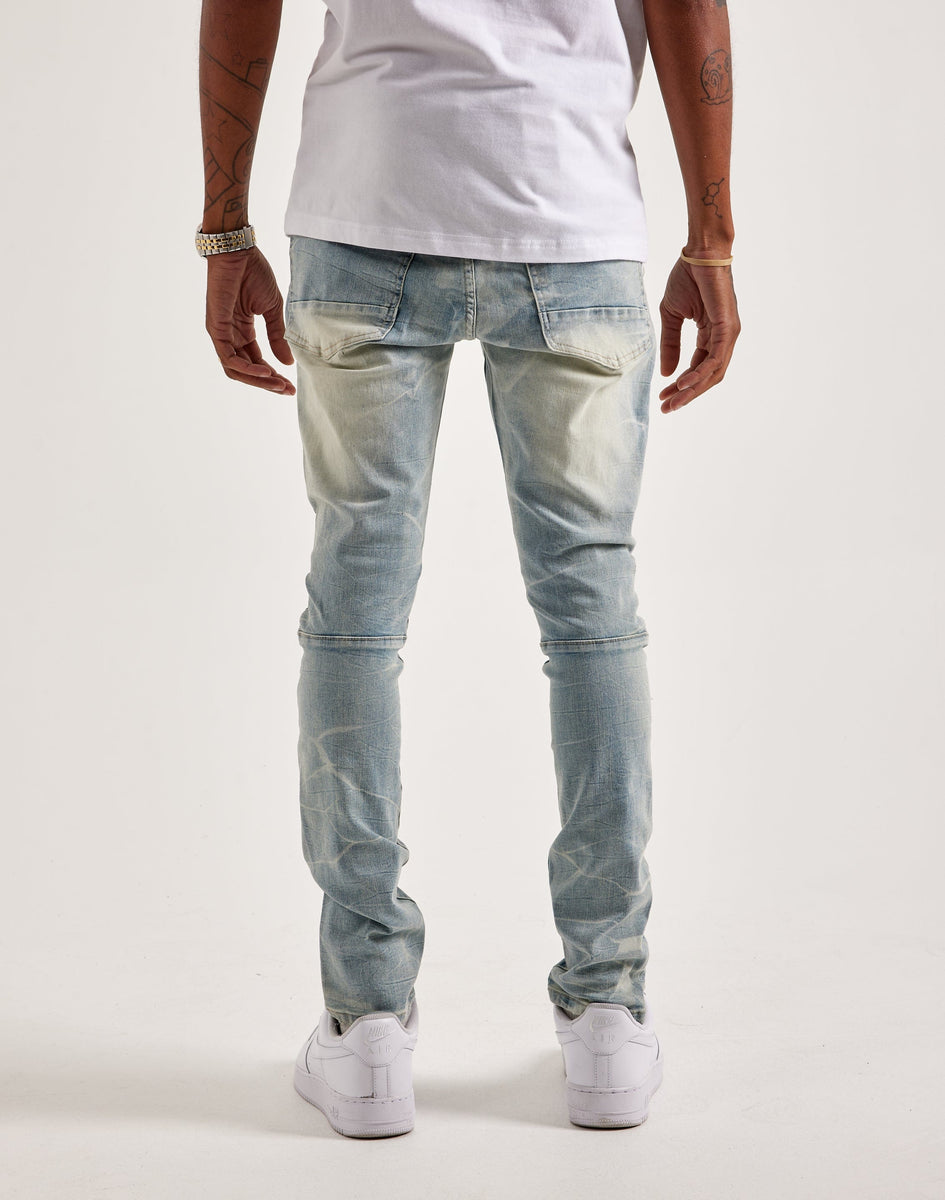 Smoke Rise Slim Wave Effect Jeans – DTLR