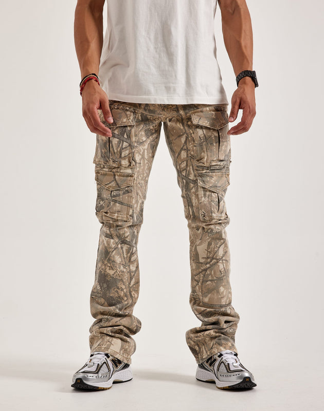 Smoke Rise Utility Stacked Flared Cargo Pants – DTLR