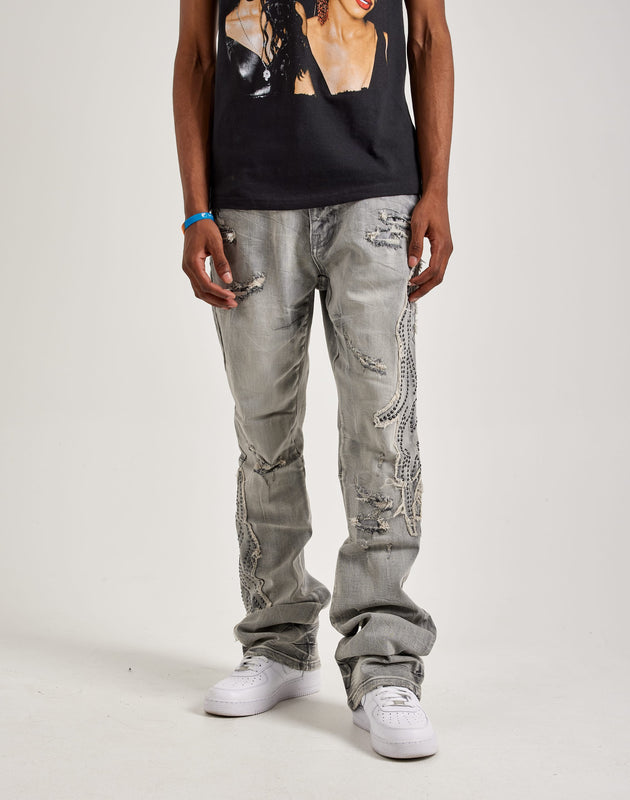 Smoke Rise Studded Flame Jeans – DTLR