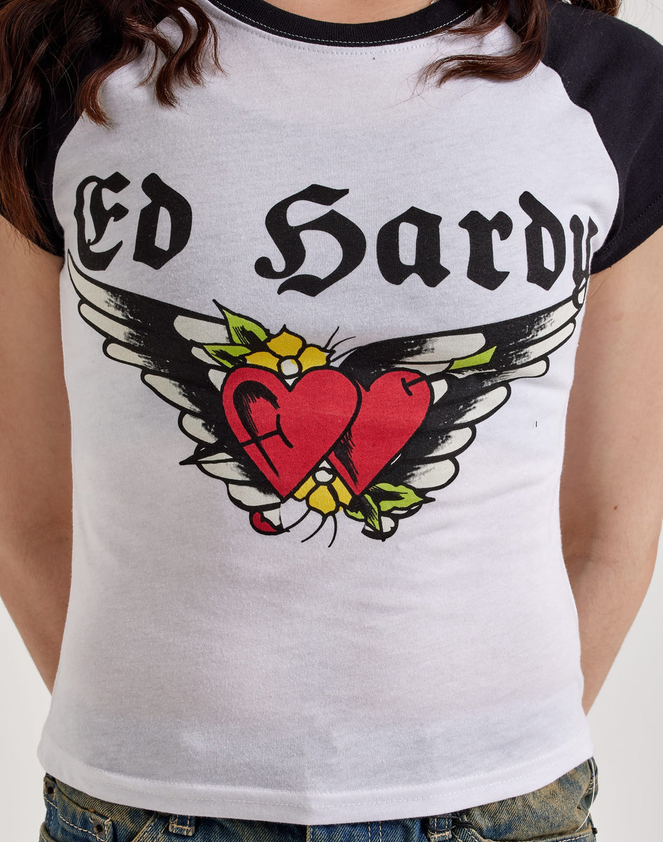 Ed Hardy Heart Wings Raglan Tee – DTLR