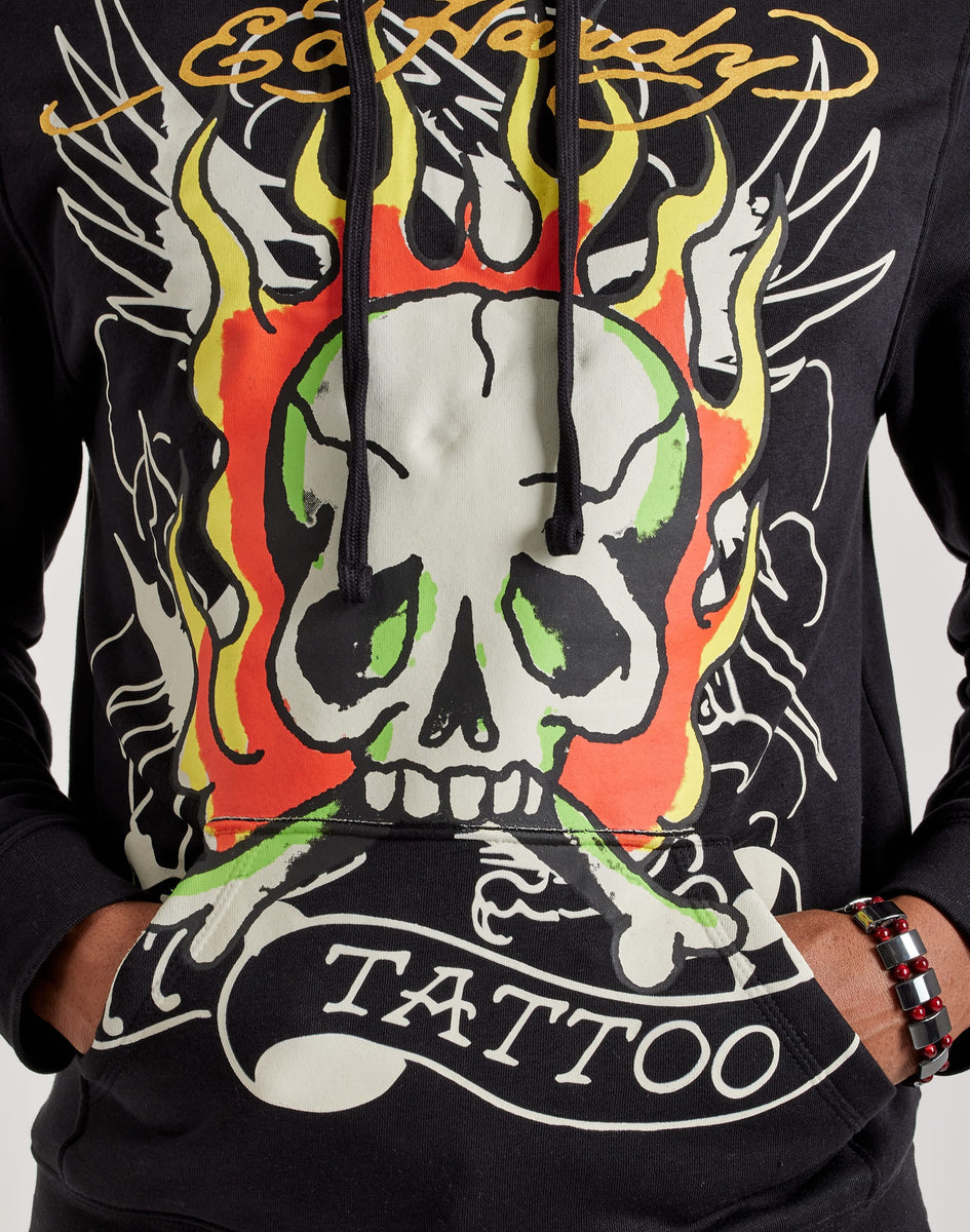 Ed Hardy Fire Skull Hoodie – DTLR