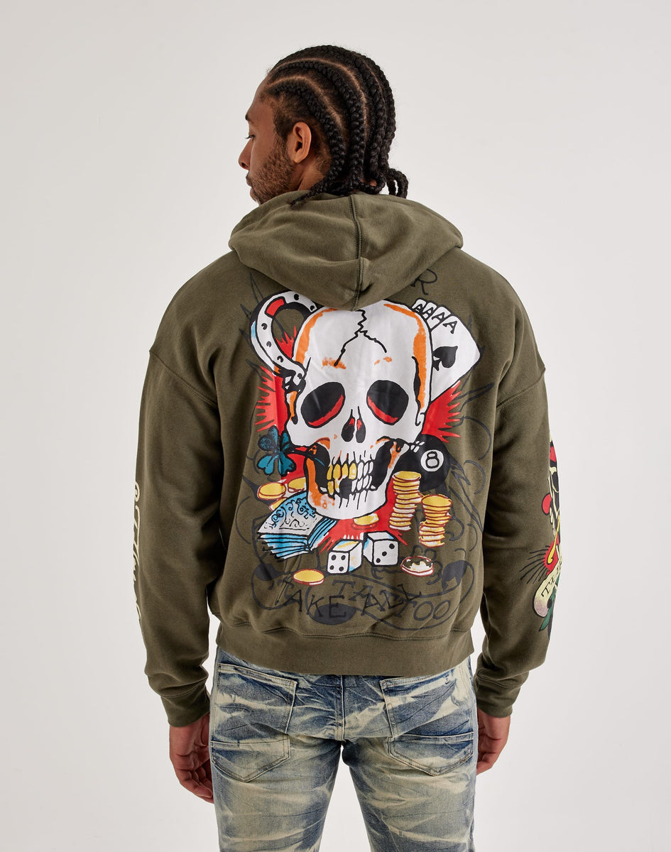 Ed Hardy Snake Full-Zip Fleece Hoodie – DTLR