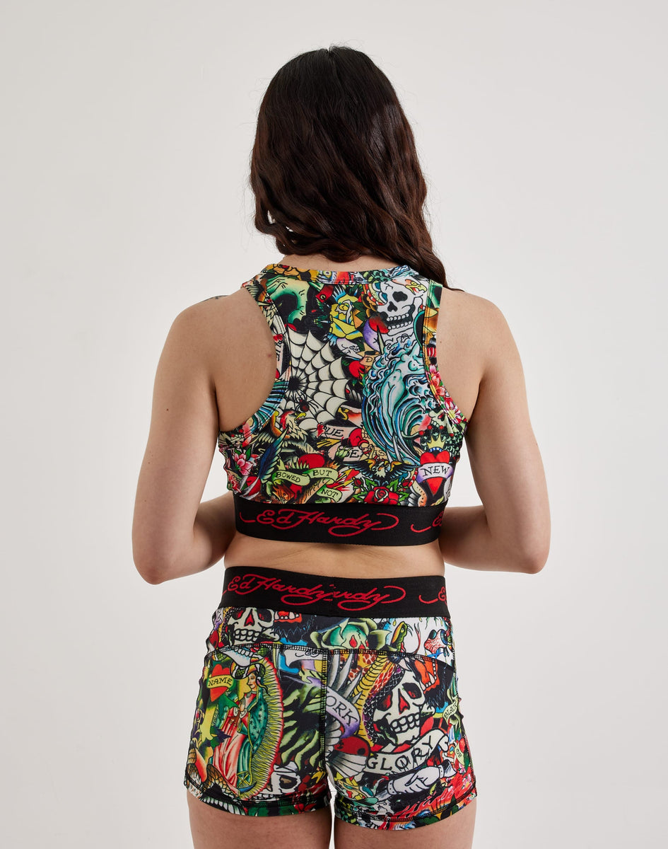 Ed Hardy Tattoo Collage Fitted Tank Top – DTLR