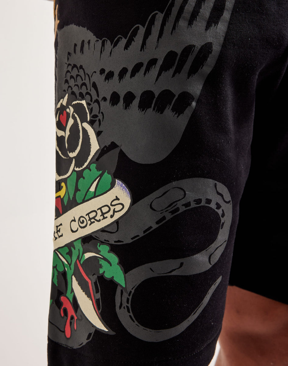 Ed Hardy Dagger Rose Fleece Shorts – DTLR