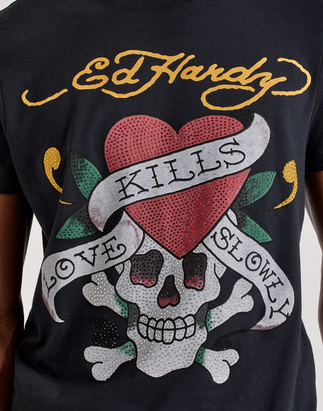 Ed Hardy Rhinestone Skull Tee – DTLR