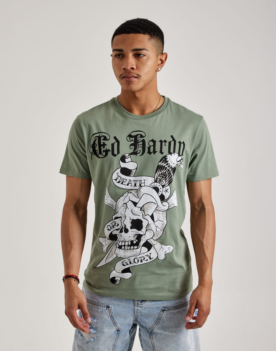 Ed Hardy Death Or Glory Skull Tee – DTLR