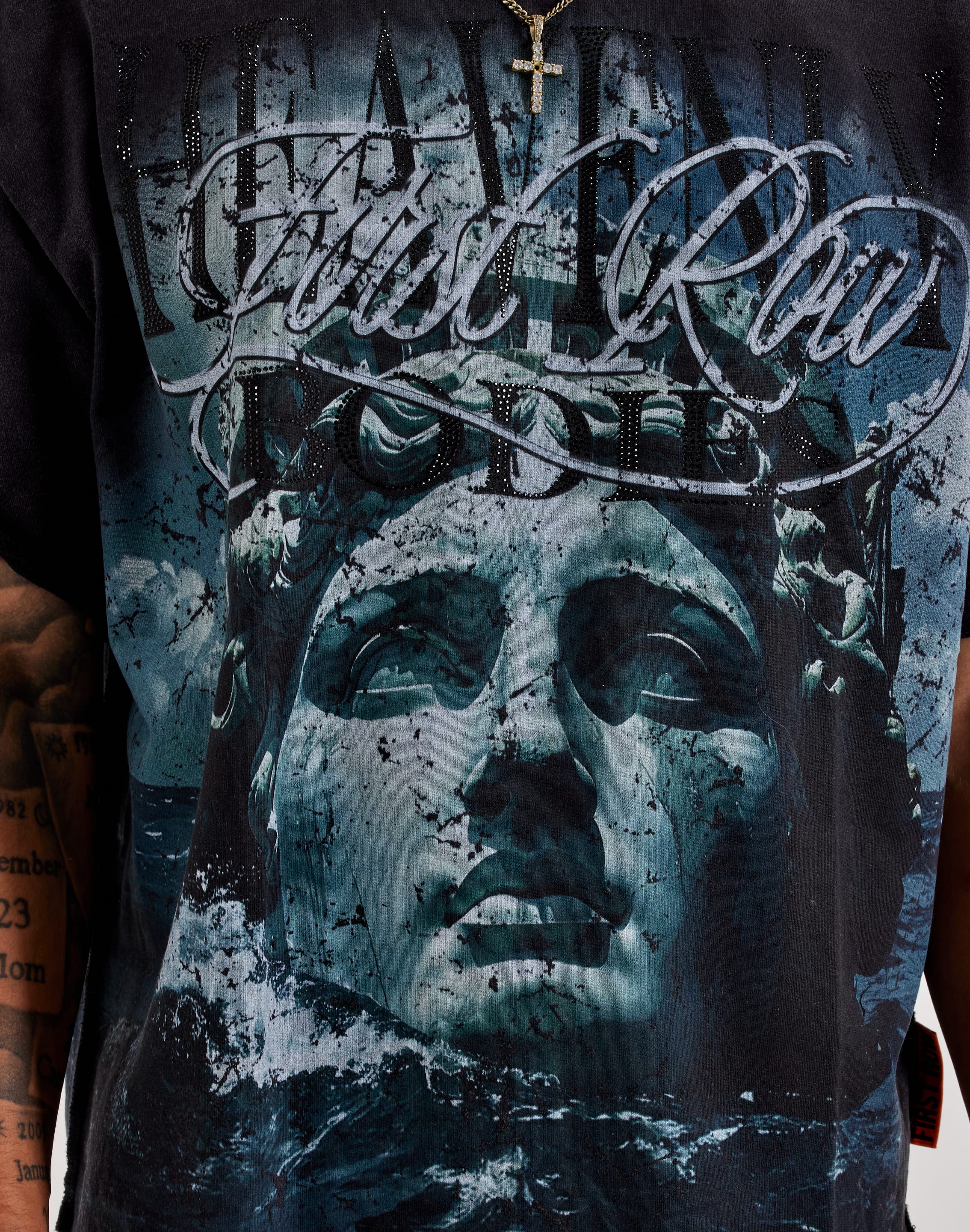 First Row Rising Rhinestone Tee – DTLR