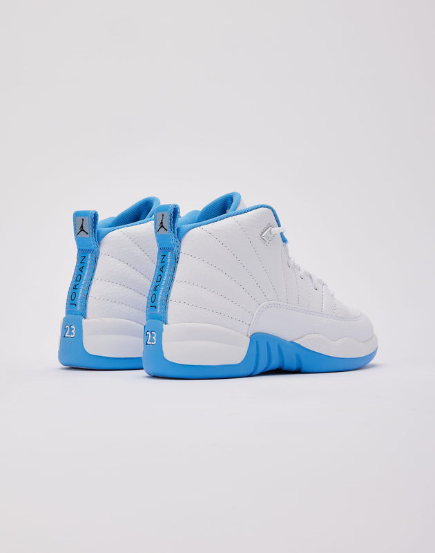 Jordan Air Jordan 12 Retro 'White and University Blue' Pre-School – DTLR
