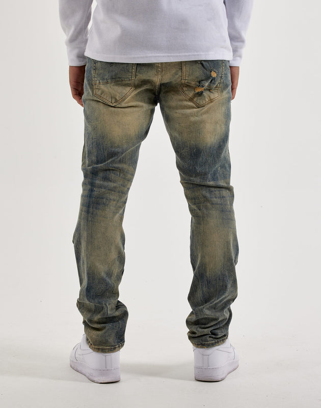 Jordan Craig Stacked Distressed Collins Denim Jeans – DTLR
