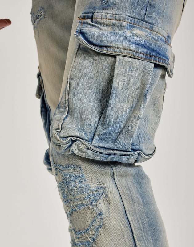 Jordan Craig Stacked Flare Cargo Denim Jeans – DTLR