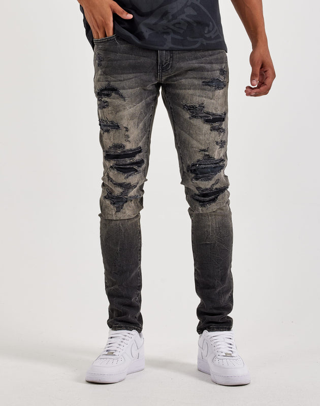 Jordan Craig Distressed Sean Slim Denim Jeans – DTLR