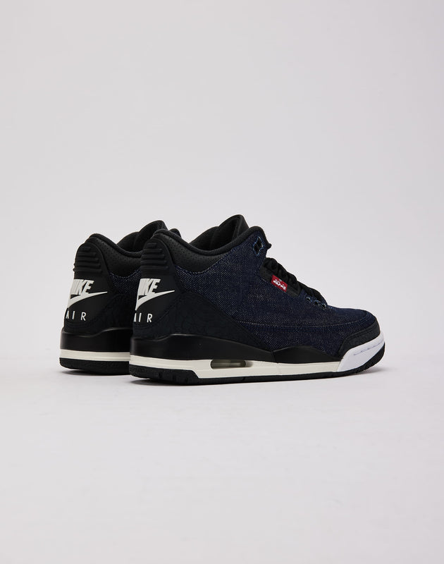 Jordan Air Jordan 3 Retro x Levi's 'Indigo and Gym Red' Grade-School – DTLR