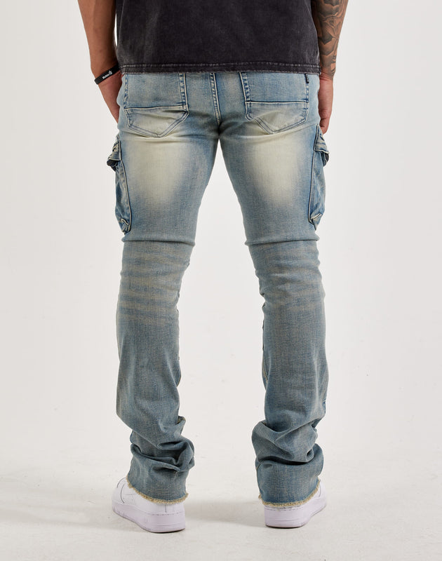 Kilogram Multi-Pocket Slim Distressed Cargo Denim Jeans – DTLR
