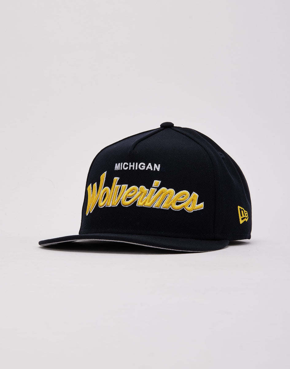 New Era NCAA Michigan Wolverines Script 9Fifty A-Frame Snapback – DTLR