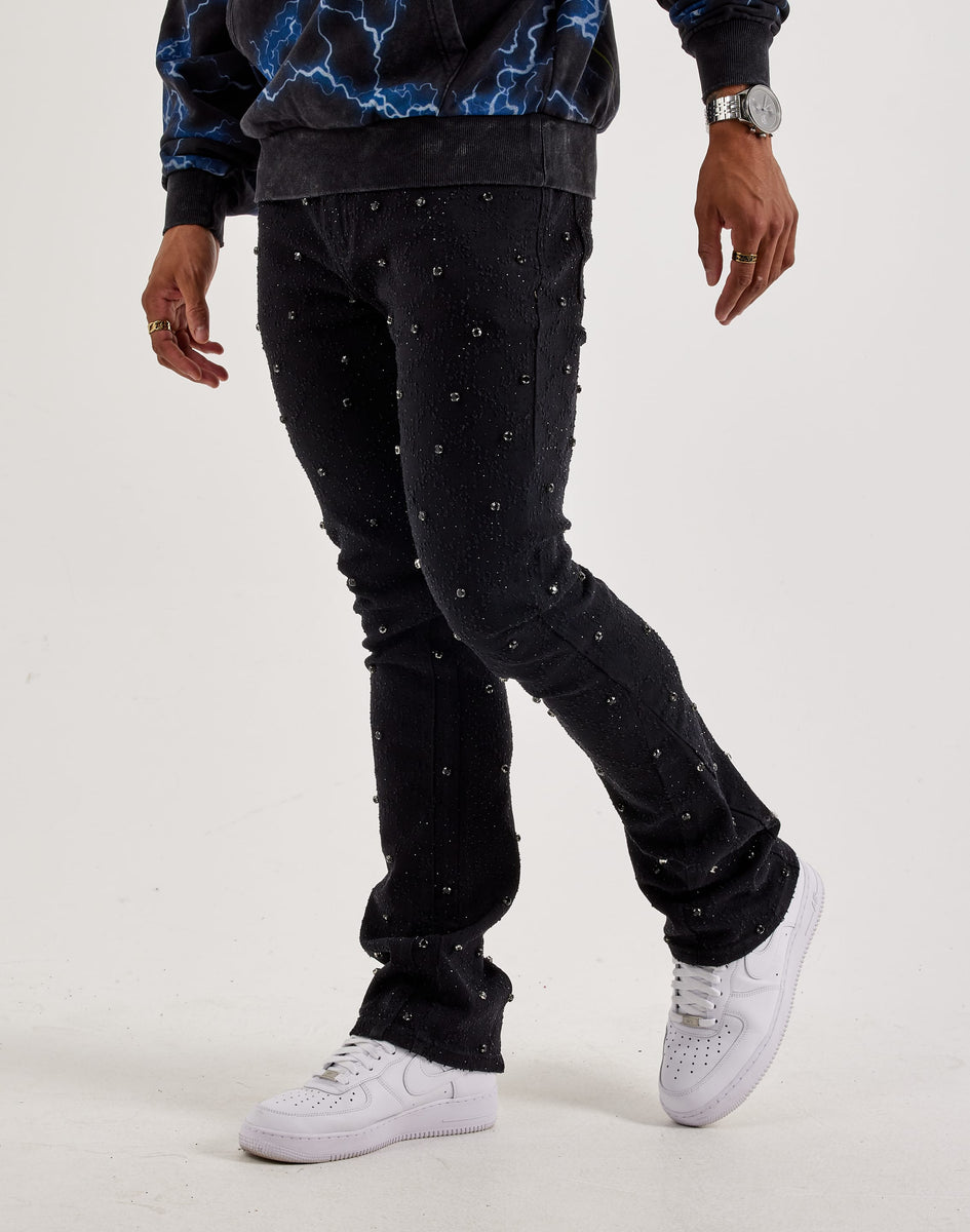 Preme Diamond Rhinestone Slim Denim Jeans – DTLR