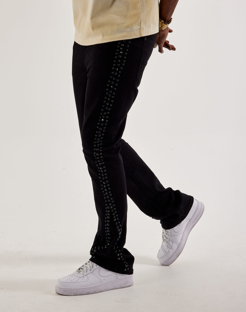 Preme Studded Stacked Denim Jeans – DTLR