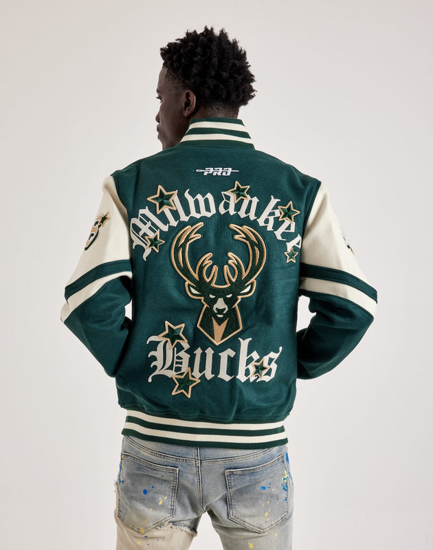 Pro Standard NBA Milwaukee Bucks Varsity Jacket – DTLR