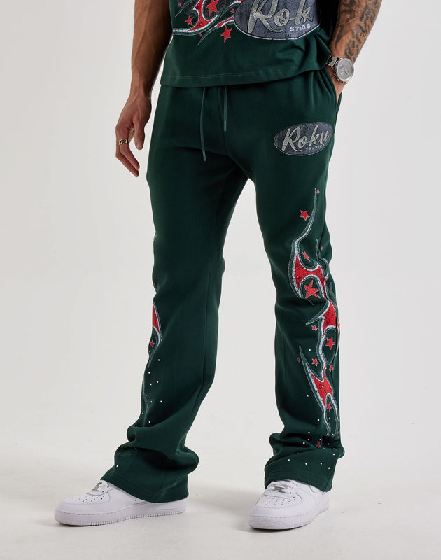 Roku Studio Flames Flared Fleece Pants – DTLR