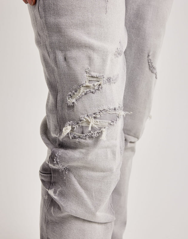 Smoke Rise Vintage Washed Slim Distressed Denim Jeans – DTLR
