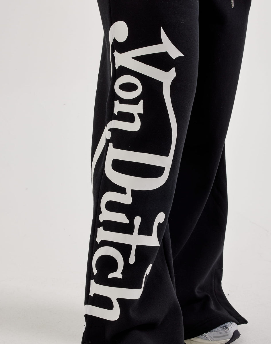 Von Dutch Patches Wide-Leg High-Waisted Fleece Pants – DTLR