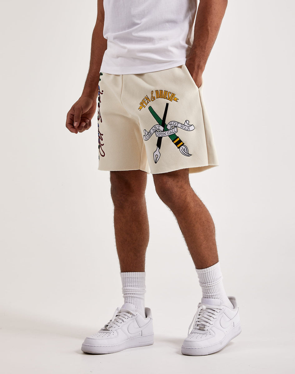 First Row Pen & Brush Fleece Shorts – DTLR