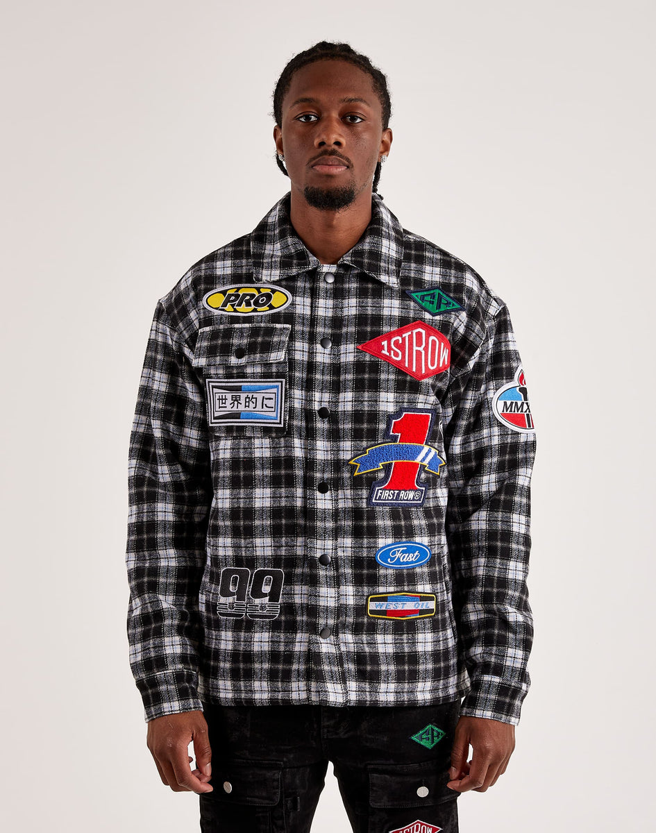 First Row Plaid Woven Moto Jacket – DTLR
