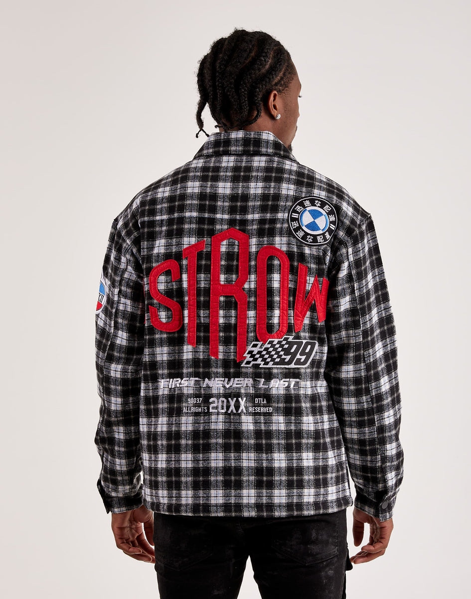 First Row Plaid Woven Moto Jacket – DTLR