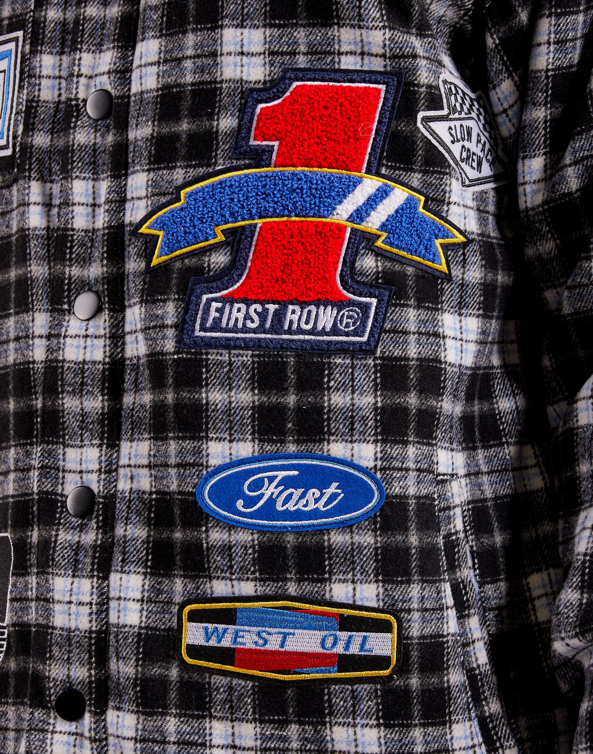 First Row Plaid Woven Moto Jacket – DTLR