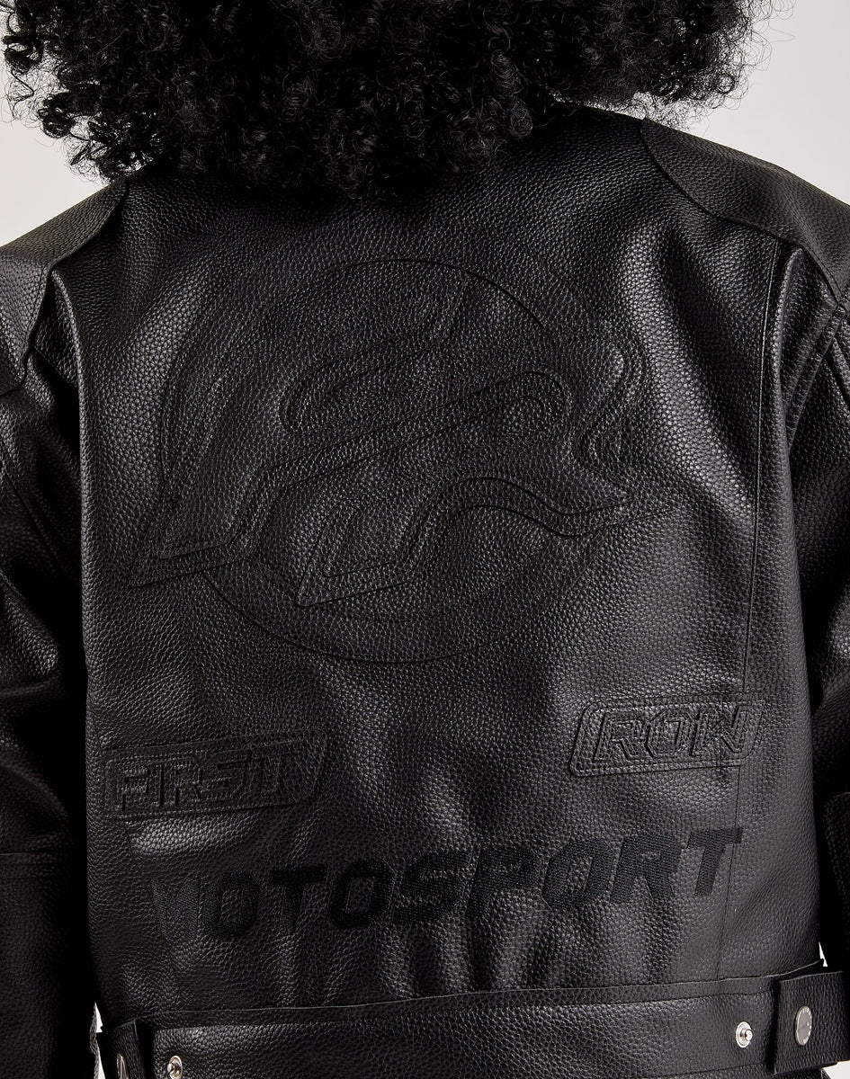 First Row Tonal Leather Racing Jacket – DTLR