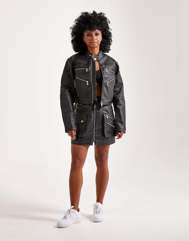 First Row Tonal Leather Racing Jacket – DTLR