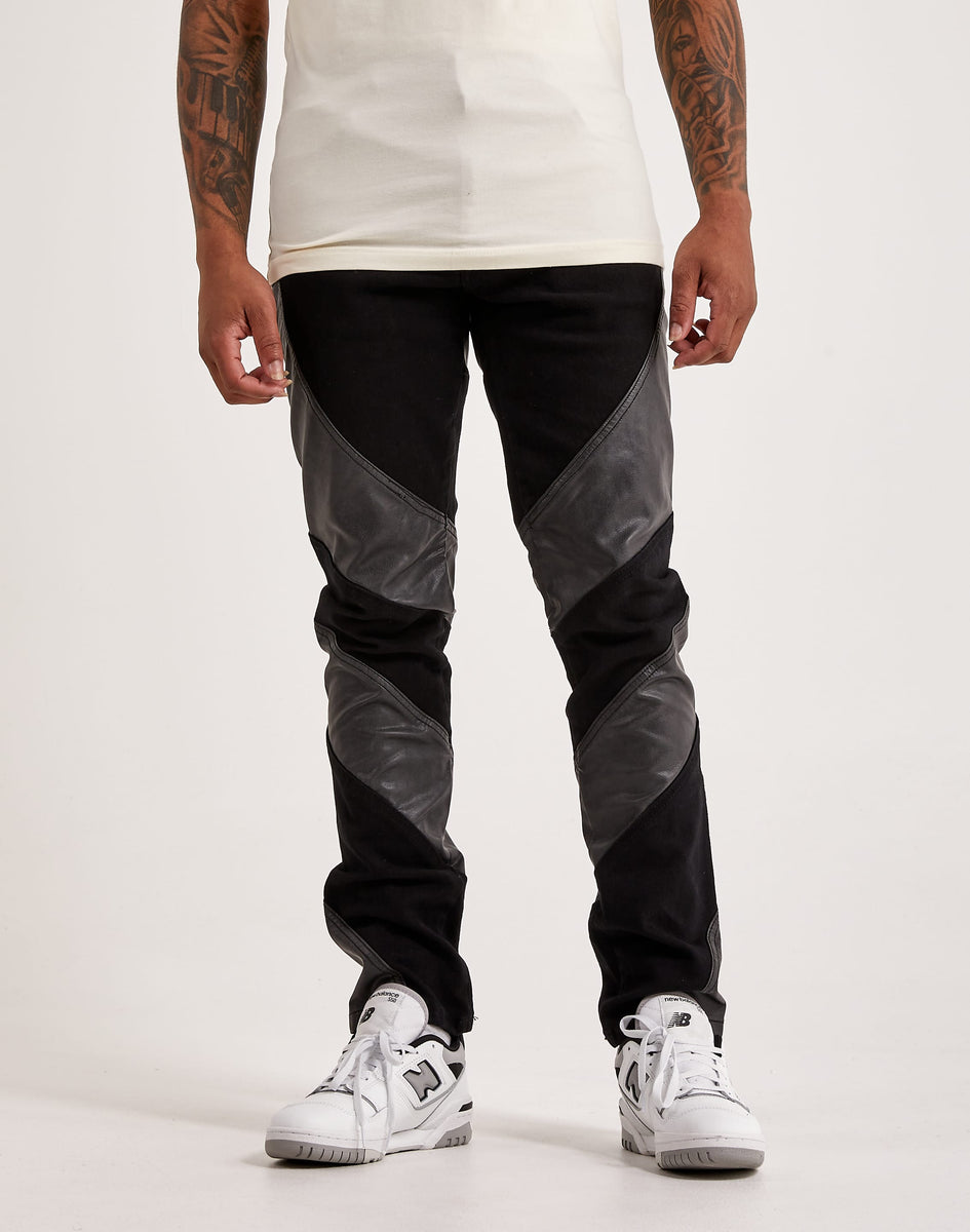 First Row Premium Leather Mix Pants – DTLR