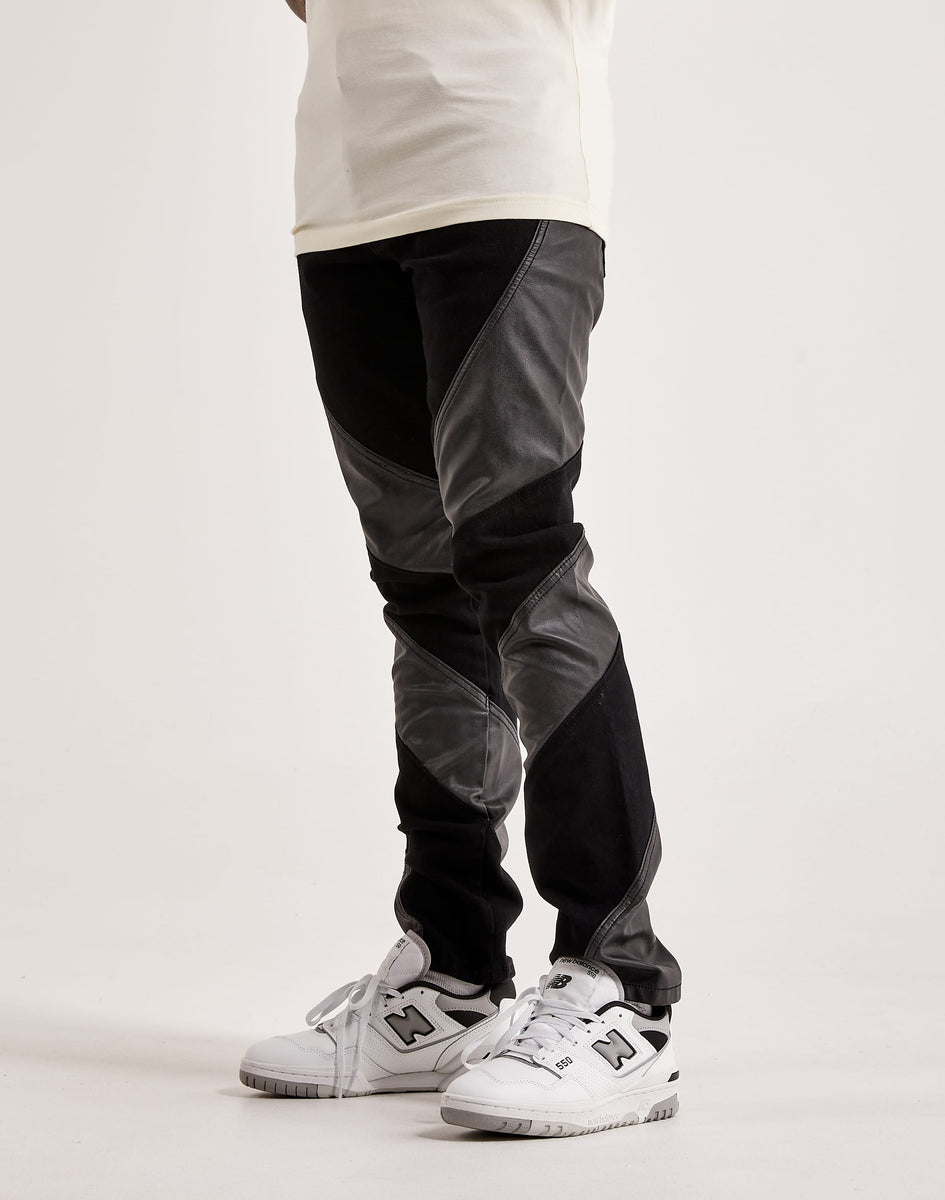 First Row Premium Leather Mix Pants – DTLR