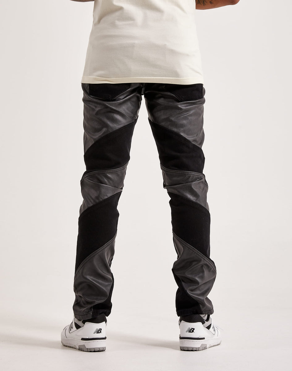 First Row Premium Leather Mix Pants – DTLR