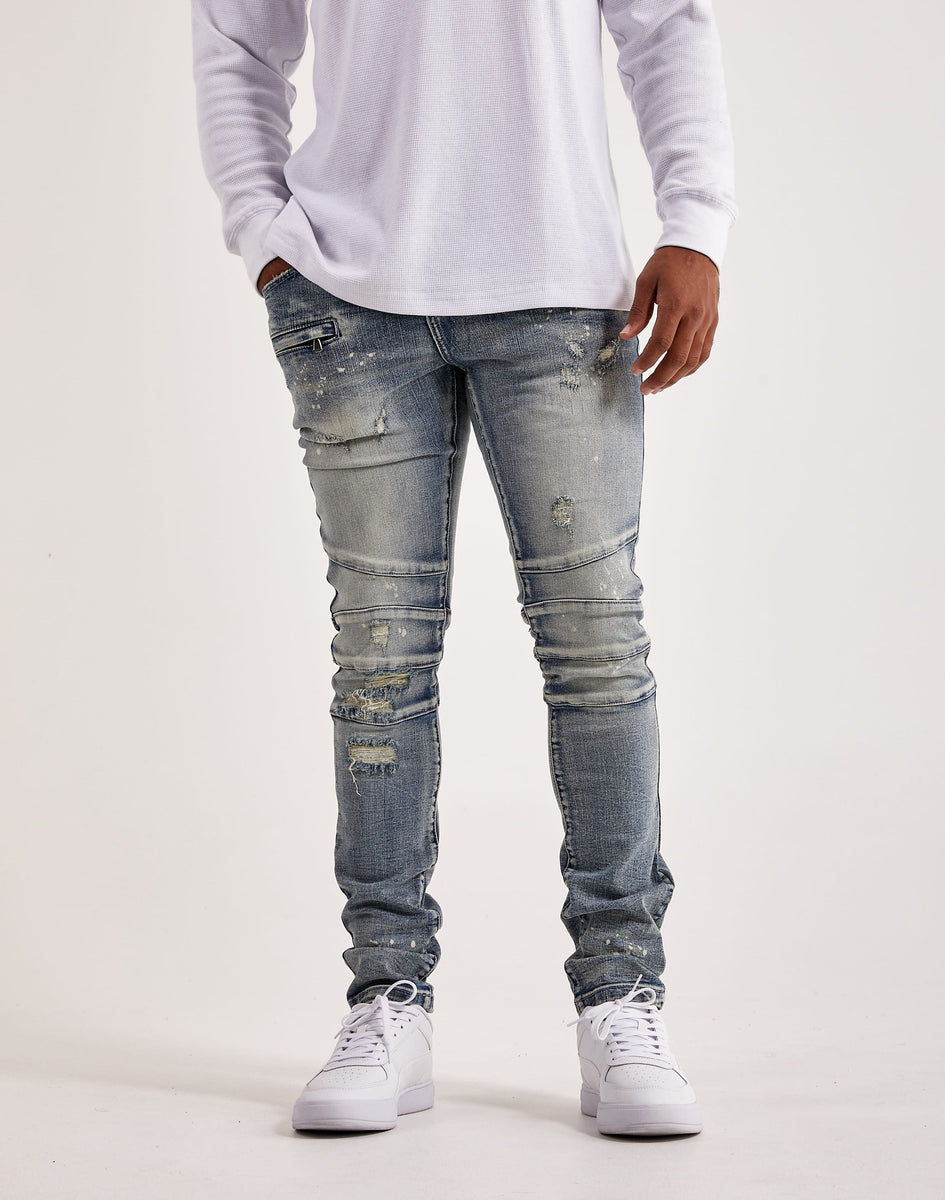 Kilogram Ripped Moto Jeans – DTLR