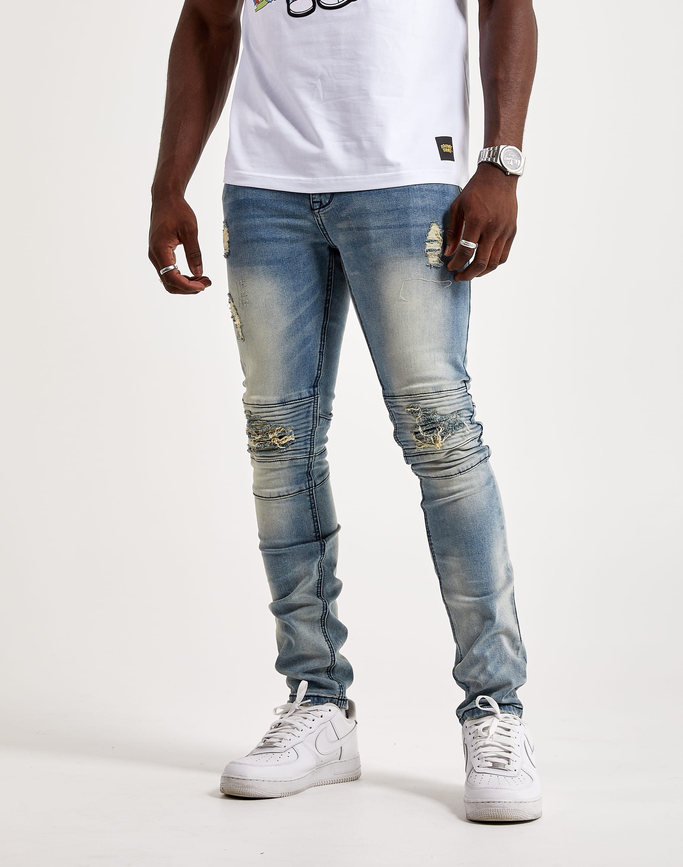 Kilogram Moto Style Blasted Jeans – DTLR