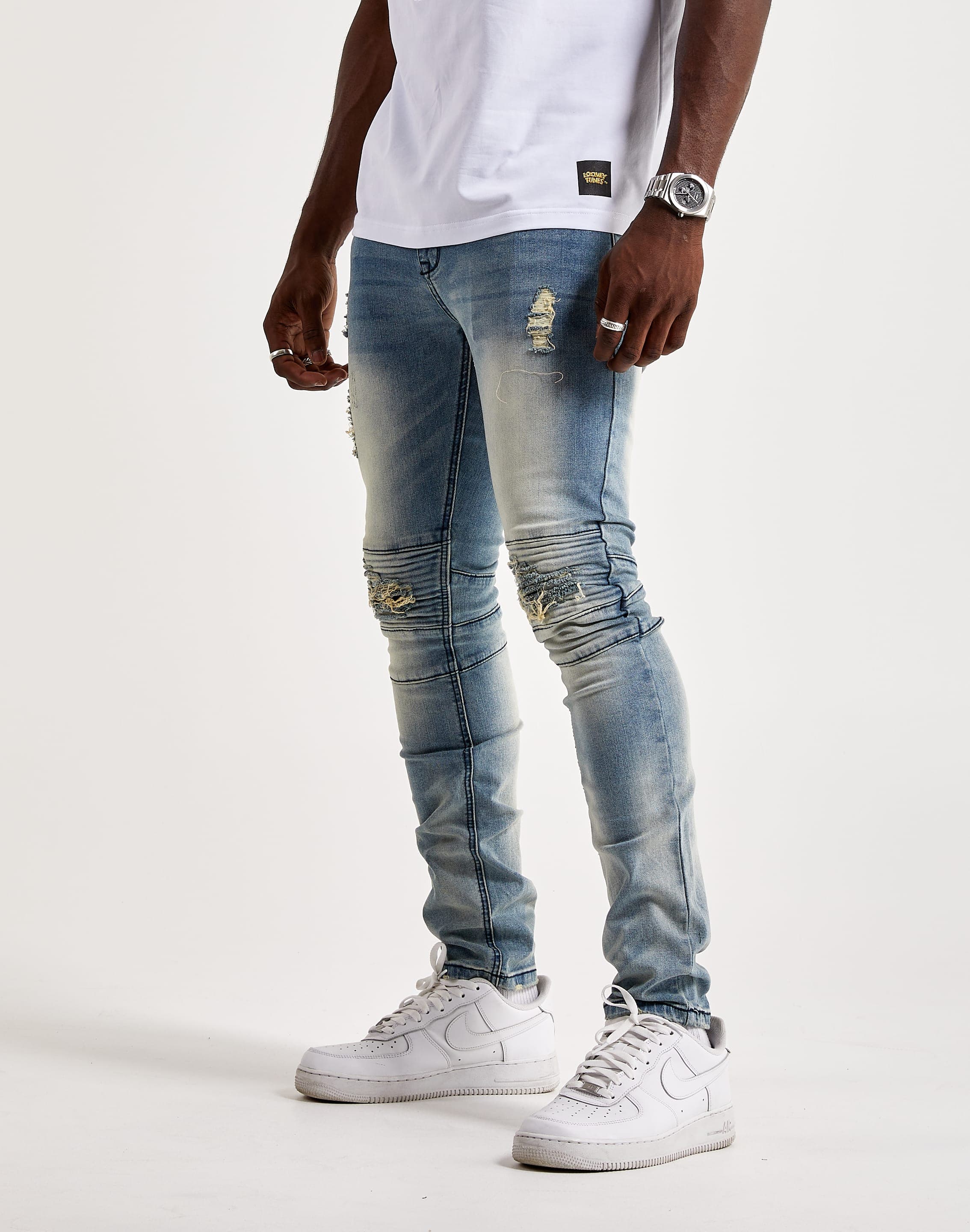 Kilogram Moto Style Blasted Jeans – DTLR