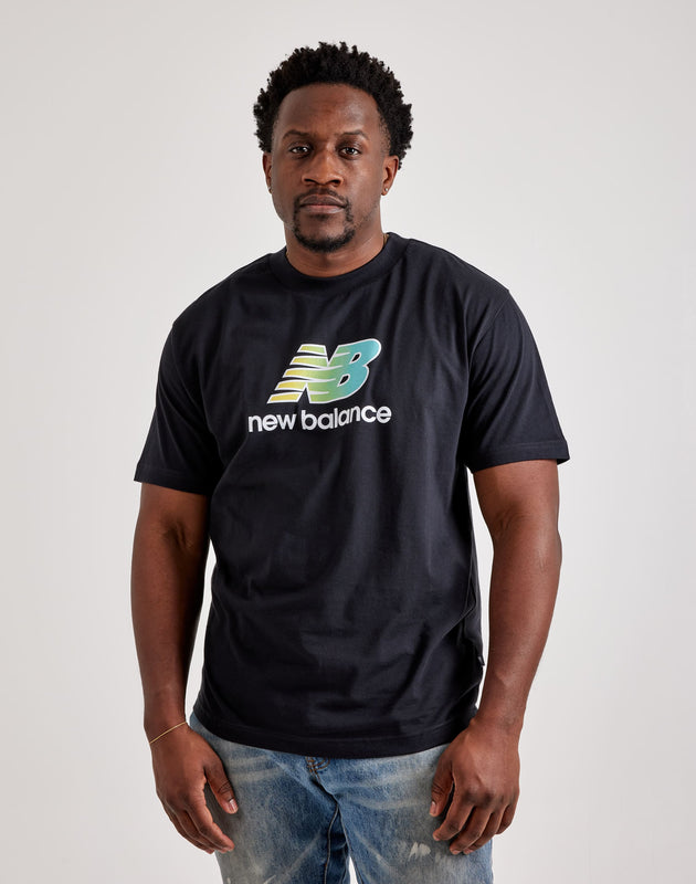 New Balance Stacked Logo Tee 'Cyan Burst’ – DTLR