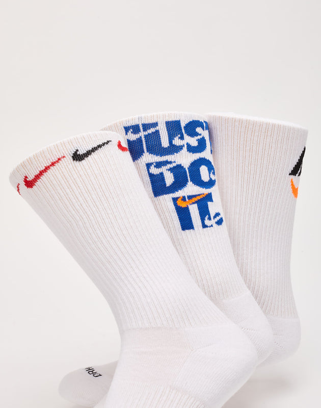Nike Everyday Plus Cushioned 3-Pack Crew Socks – DTLR