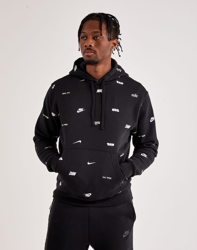 Nike Club Fleece Allover Print Pullover Hoodie – DTLR