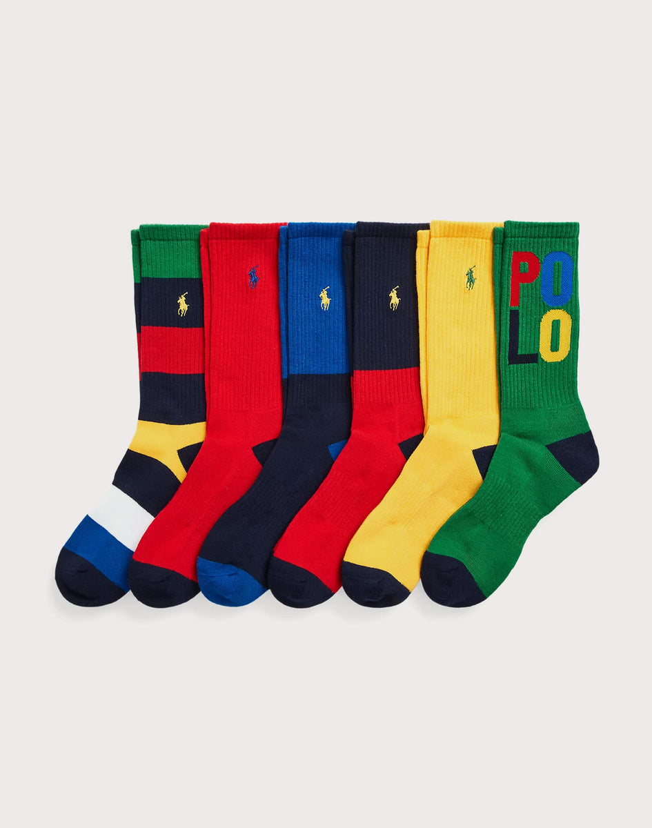 Polo Ralph Lauren Crew Socks 6-Pack – DTLR